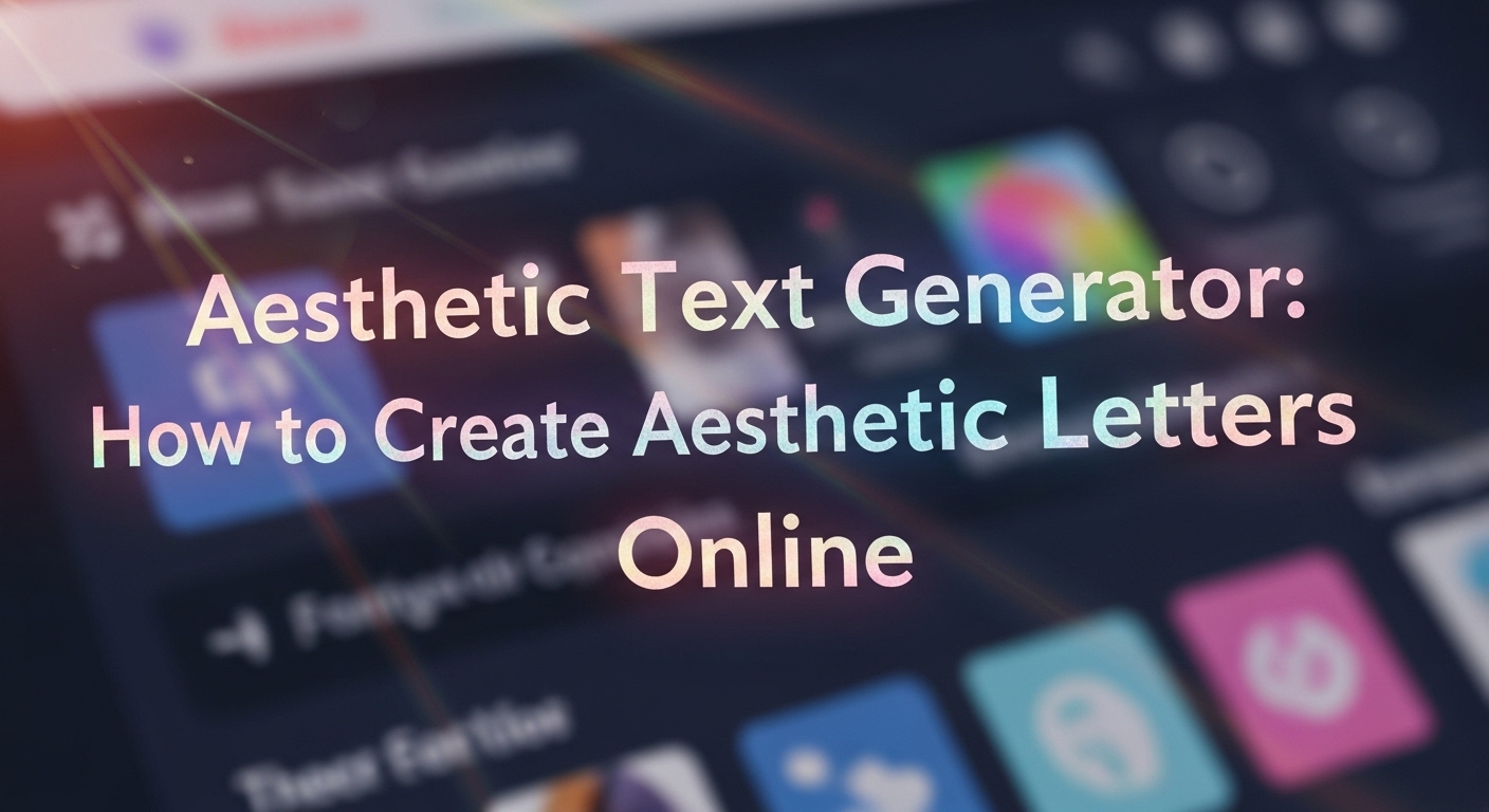 Aesthetic Text Generator: Create Aesthetic Letters Online
